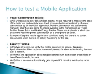 Mobile application testing tutorial | PPTX | Computer Software and ...