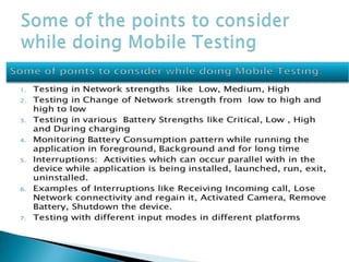 Mobile application testing tutorial | PPTX | Computer Software and ...