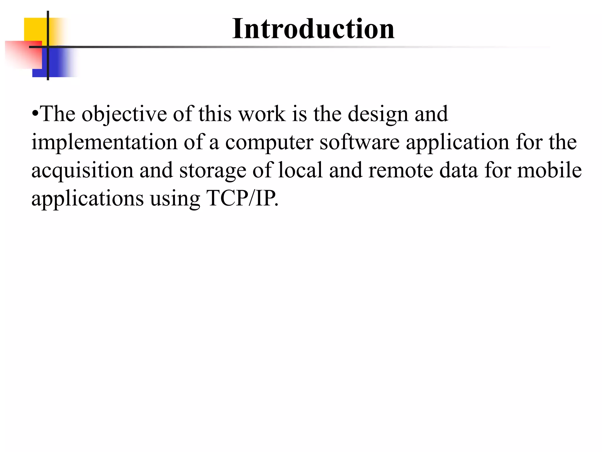 Mobile Application Using Tcpip Ppt