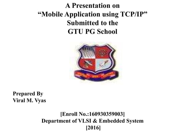 Mobile Application Using Tcpip Ppt