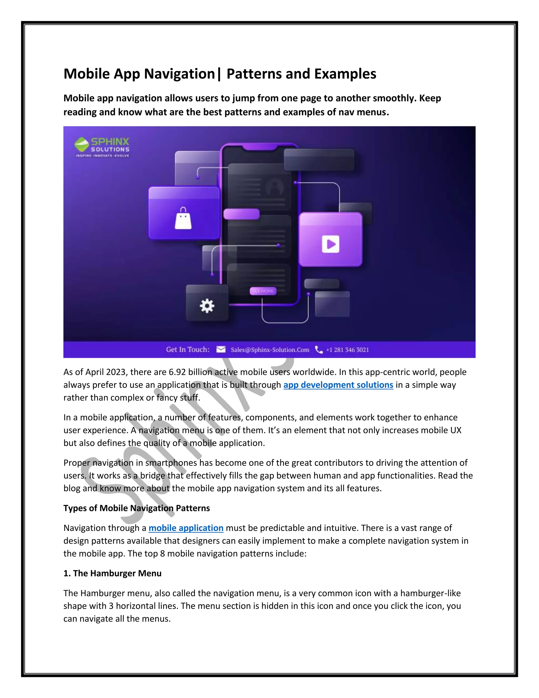 Mobile App Navigation Patterns and Examples.pdf | Internet | Computing