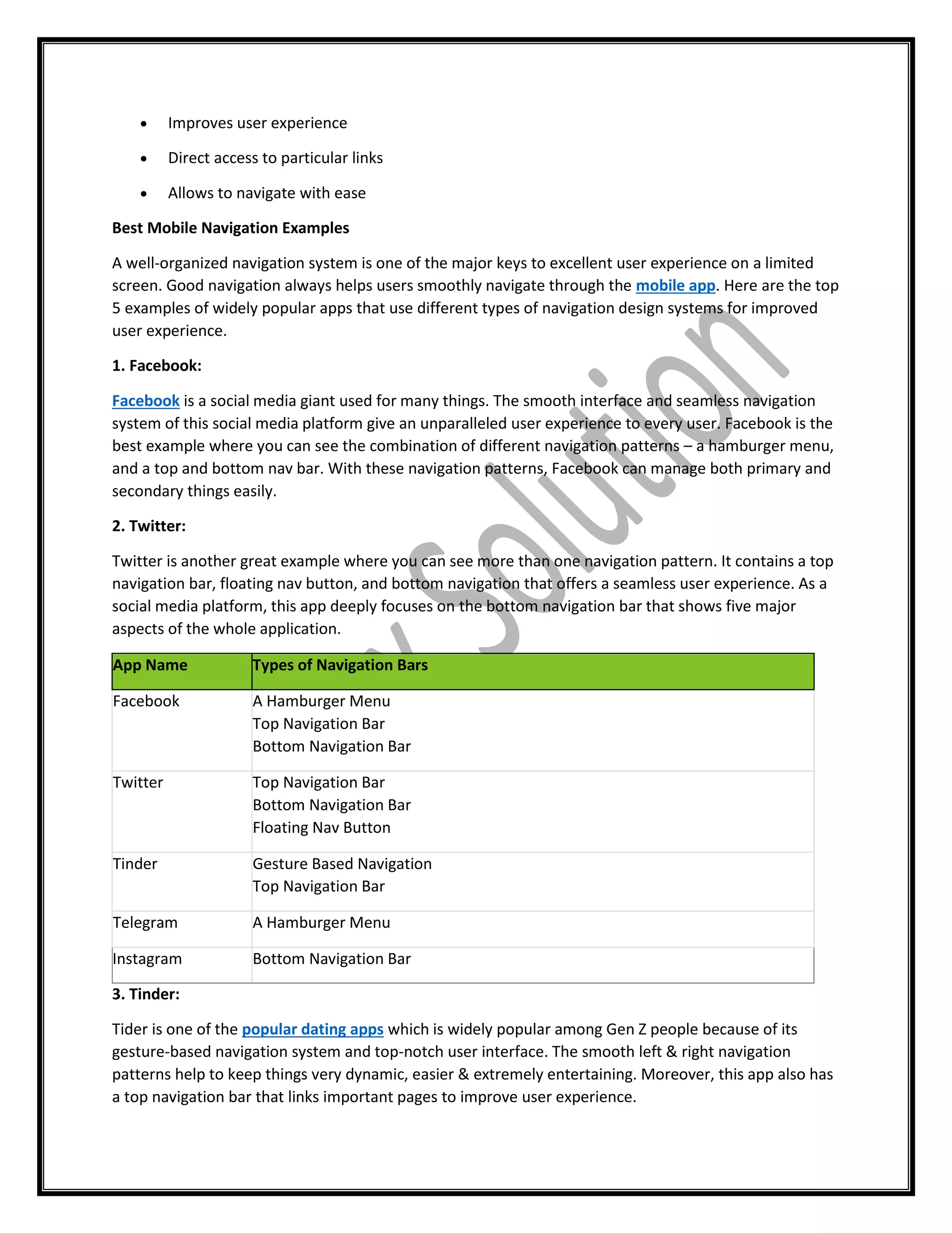 Mobile App Navigation Patterns and Examples.pdf | Internet | Computing