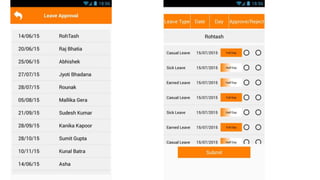 Employee Self Service Mobile App. | PPTX