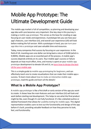 Mobile App Prototype: The Ultimate Development Guide | PDF