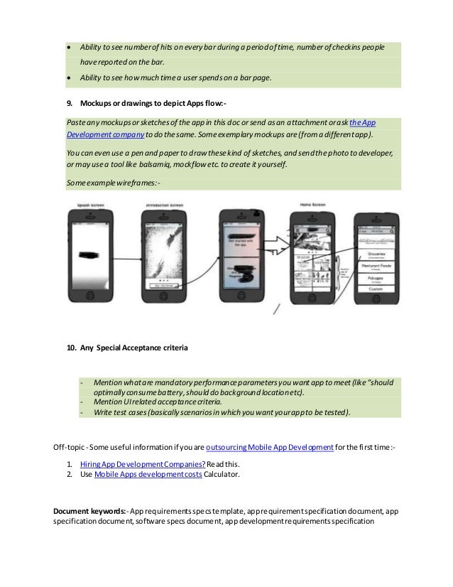 Mobile App Specification Template Sample App Requirements Specs Docu Mobile App Specification Template Sample App Requirements Specs Docu