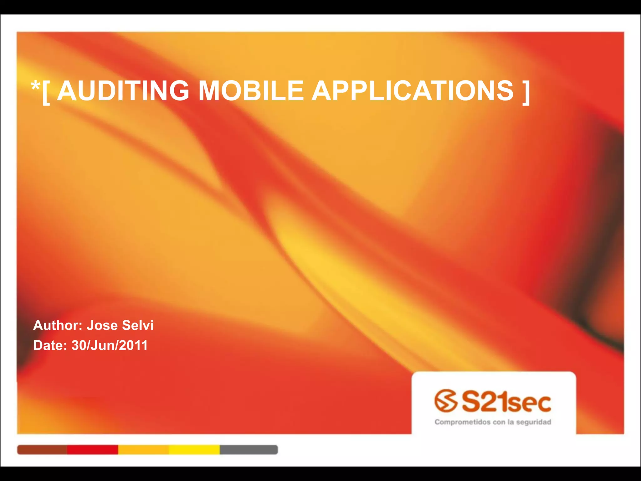 Auditing Mobile Apps | PPT