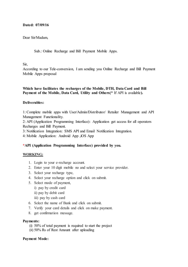 Mobile apps Proposal | PDF