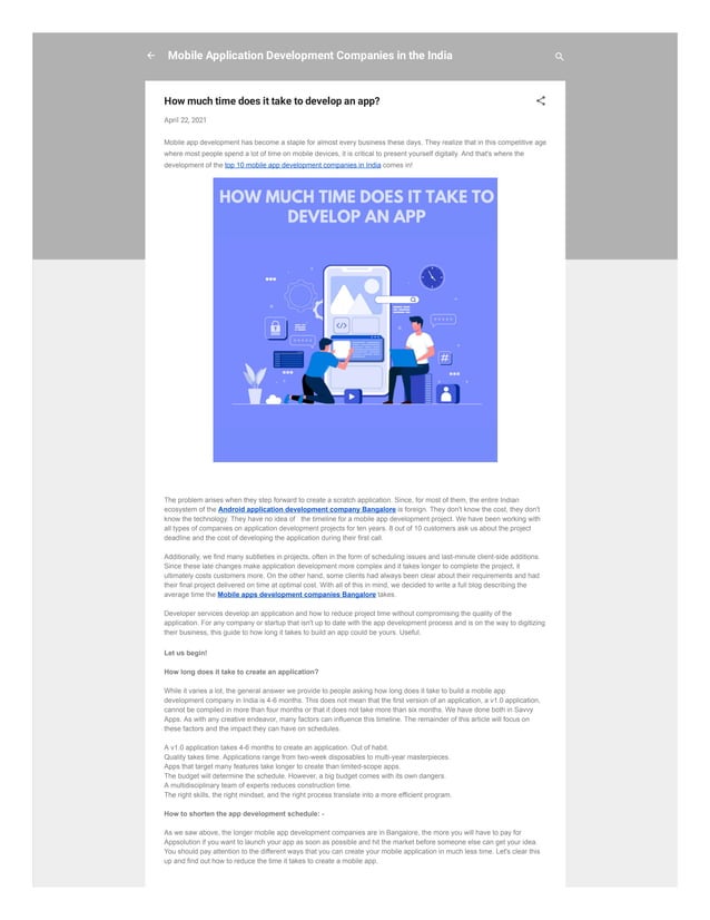 -how-much-time-does-it-take-to-develop App | PDF