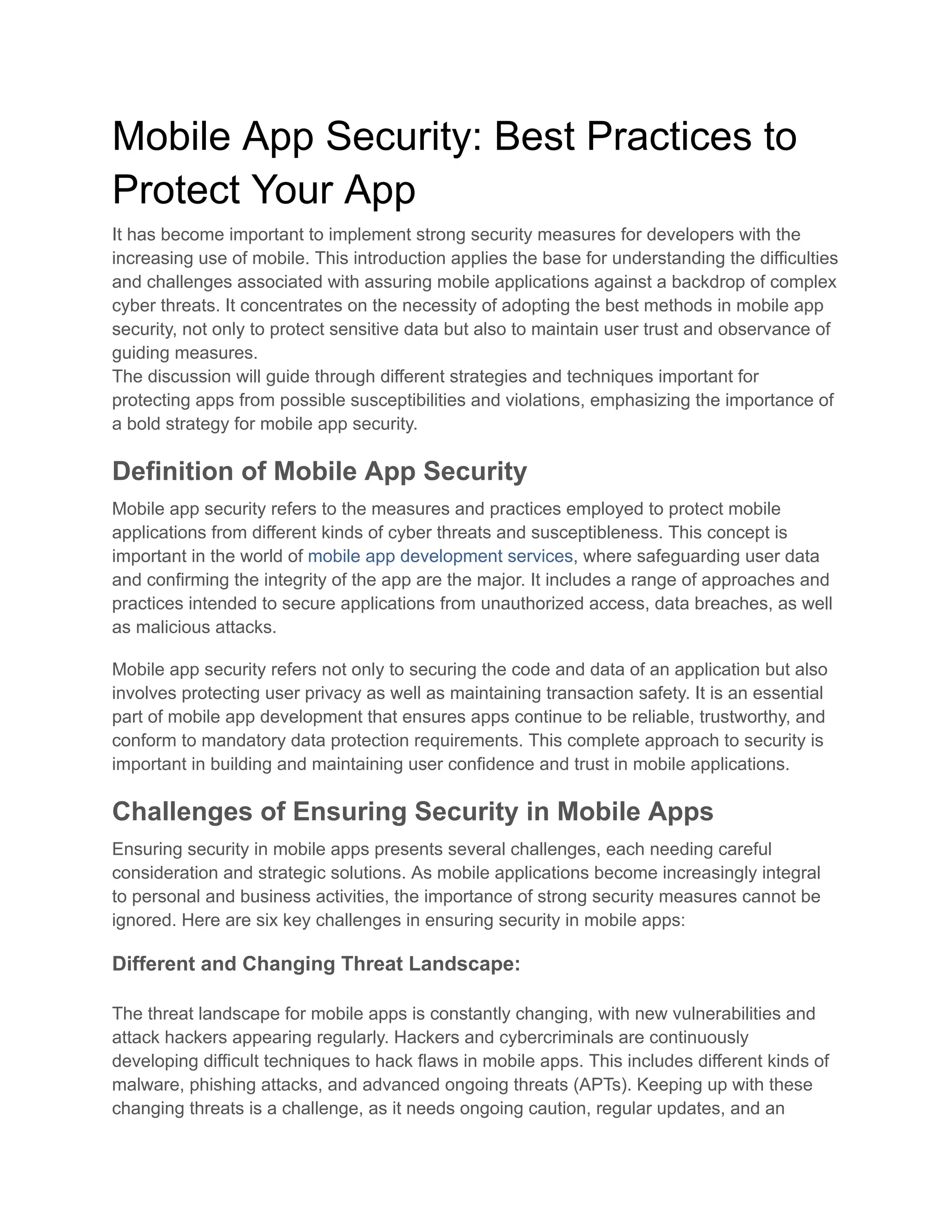 Mobile App Security Best Practices To Protect Your Apppdf