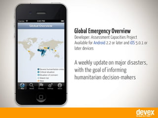 Mobile apps for humanitarians | PPT