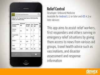 Mobile apps for humanitarians | PPT