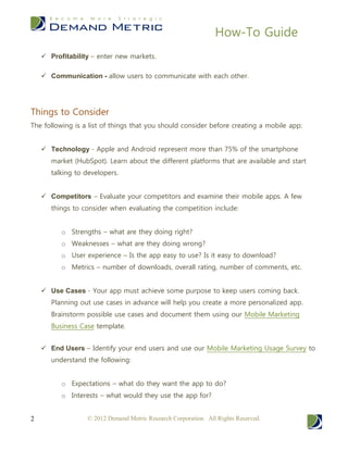 How to Launch a Mobile App Guide How-To Guide | PDF