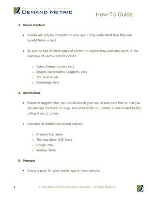 How to Launch a Mobile App Guide How-To Guide | PDF