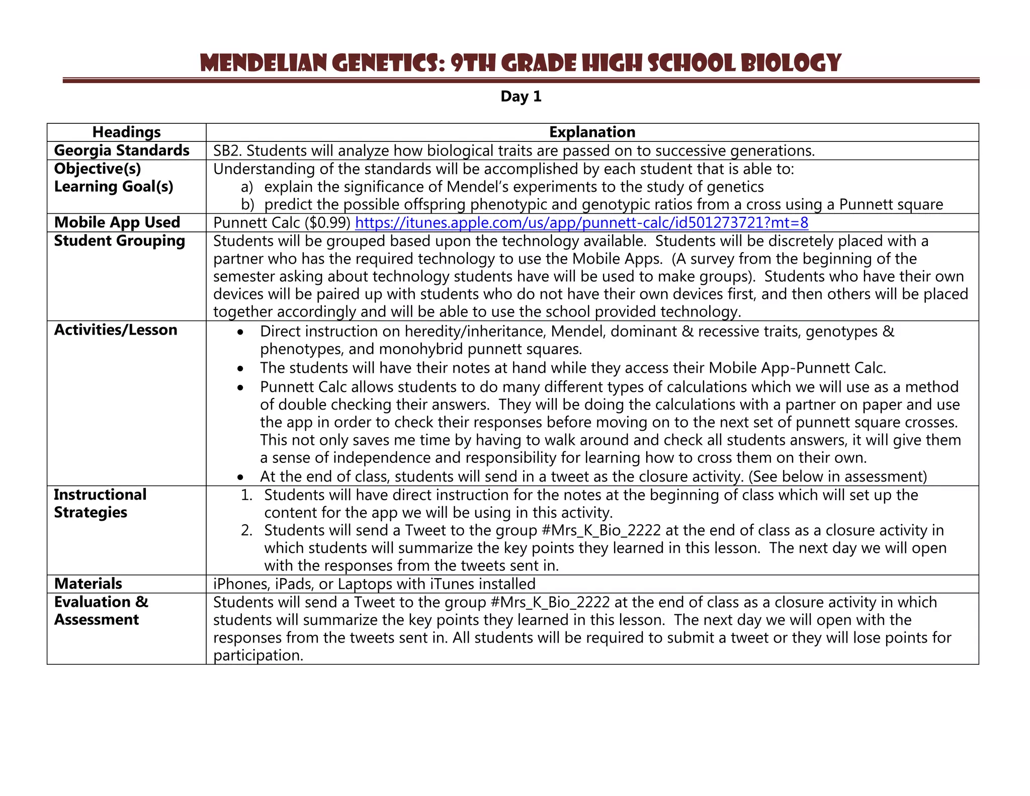 Mobile apps lesson plan | PDF