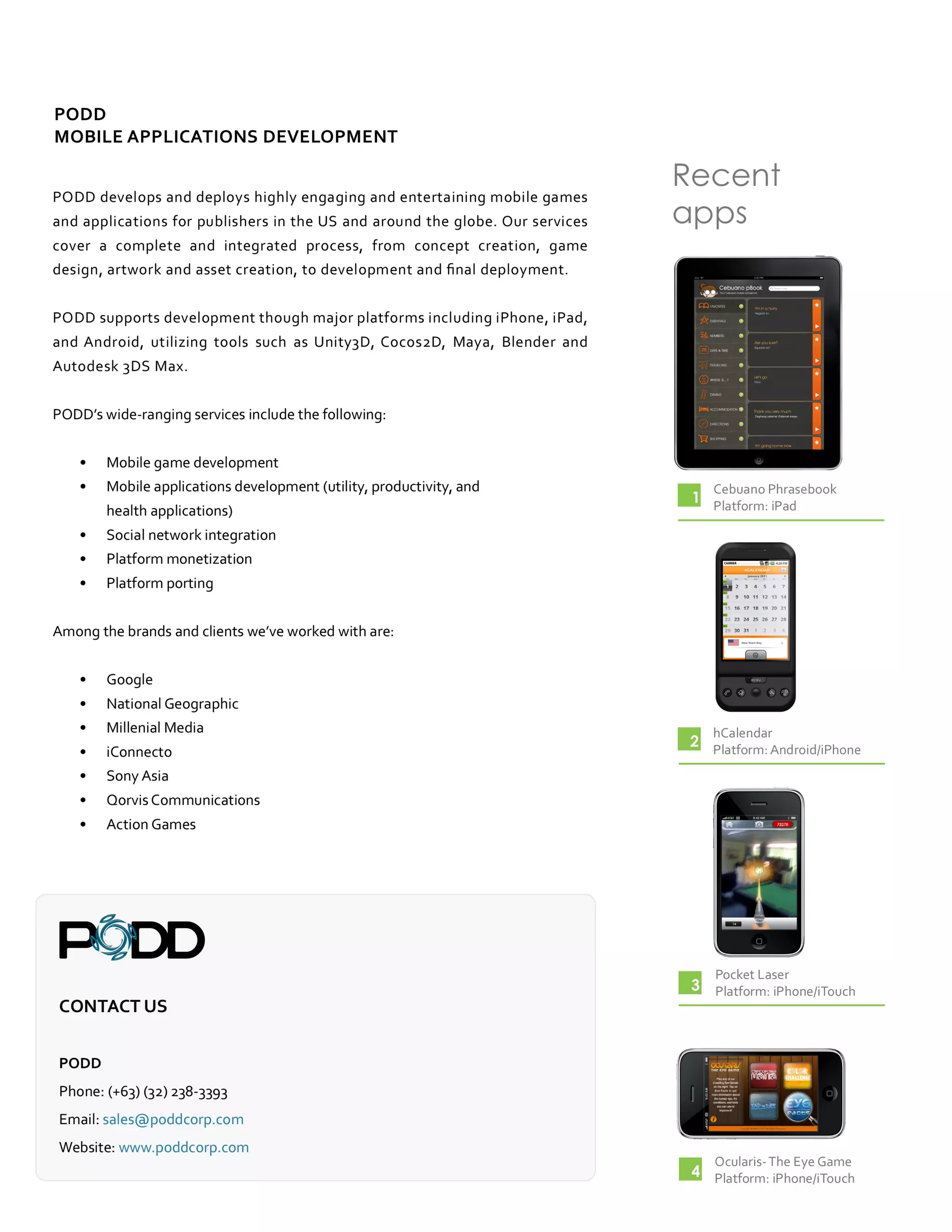PODD Mobile apps portfolio | PDF
