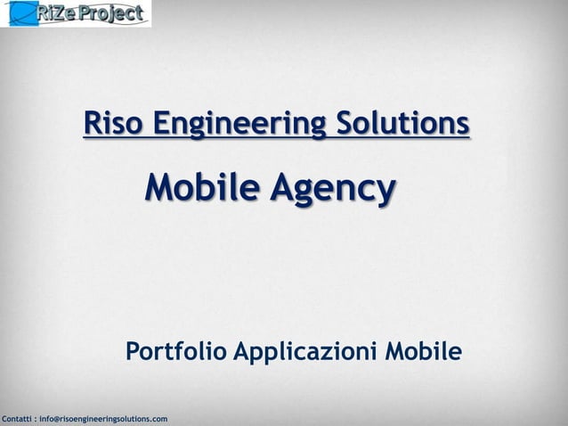 Mobile Apps portfolio - Riso Engineering Solutions | PPT