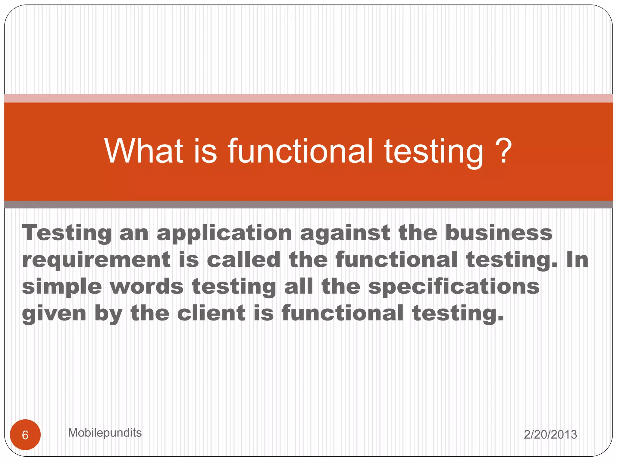 Introduction To Mobile Application Testing Pptx Computer Software And Applications Computing