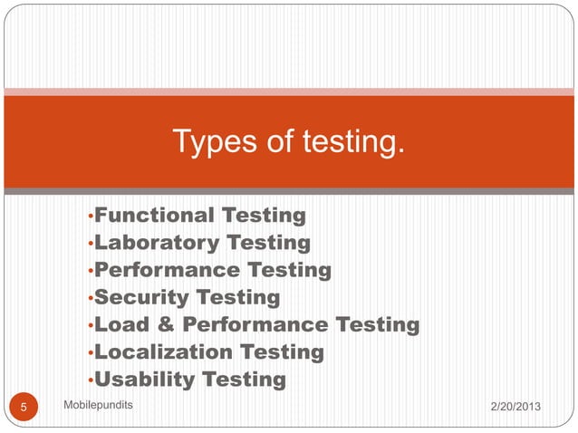 Introduction To Mobile Application Testing Pptx Computer Software And Applications Computing