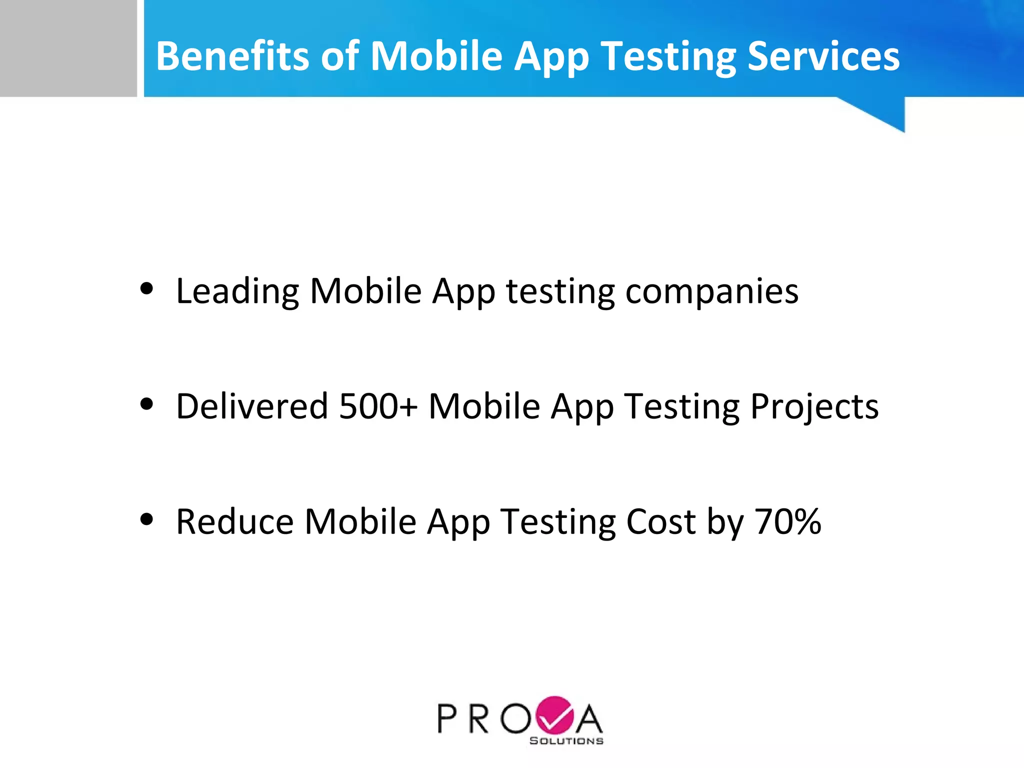Mobile App Testing Services Ppt