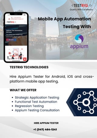 Mobile Application Testing Services Using Appium | PDF