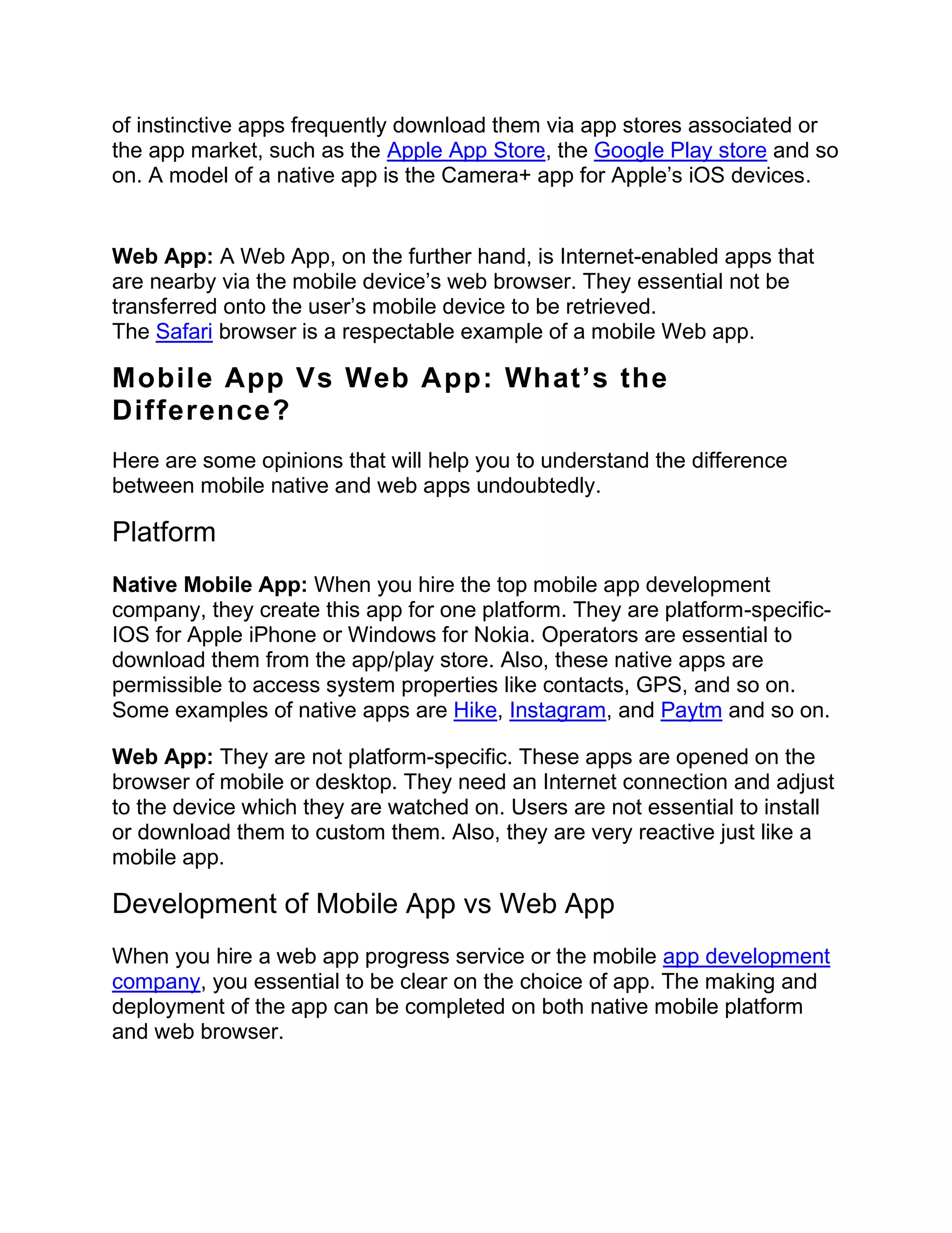 Mobile app vs web app | PDF