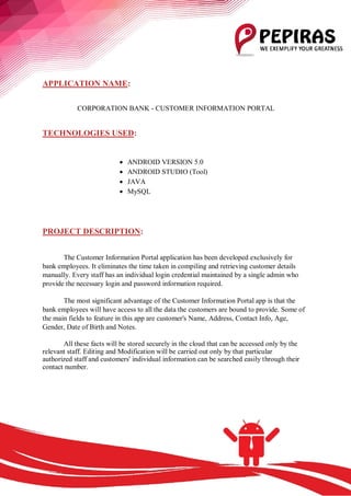 Mobile app works | PDF