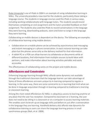 Mobile assisted language learning | PDF