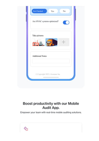 Conduct audits efficiently with our Mobile Audit App. | PDF