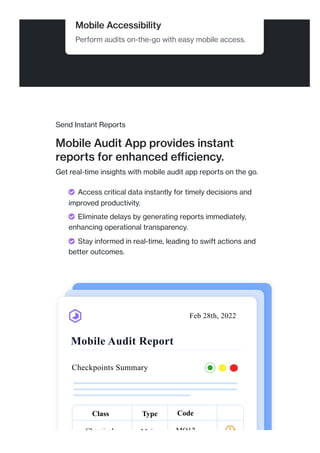 Conduct audits efficiently with our Mobile Audit App. | PDF