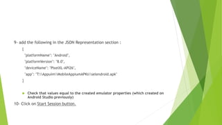 Mobile automation [Using Appium Server] | PPT