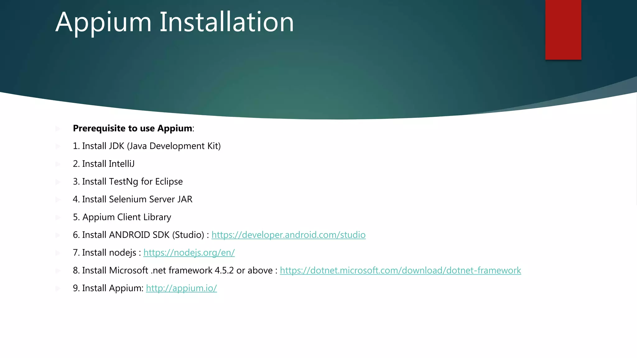 Mobile automation using Appium | PPTX