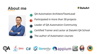 A. Sirota "Building an Automation Solution based on Appium" | PPT