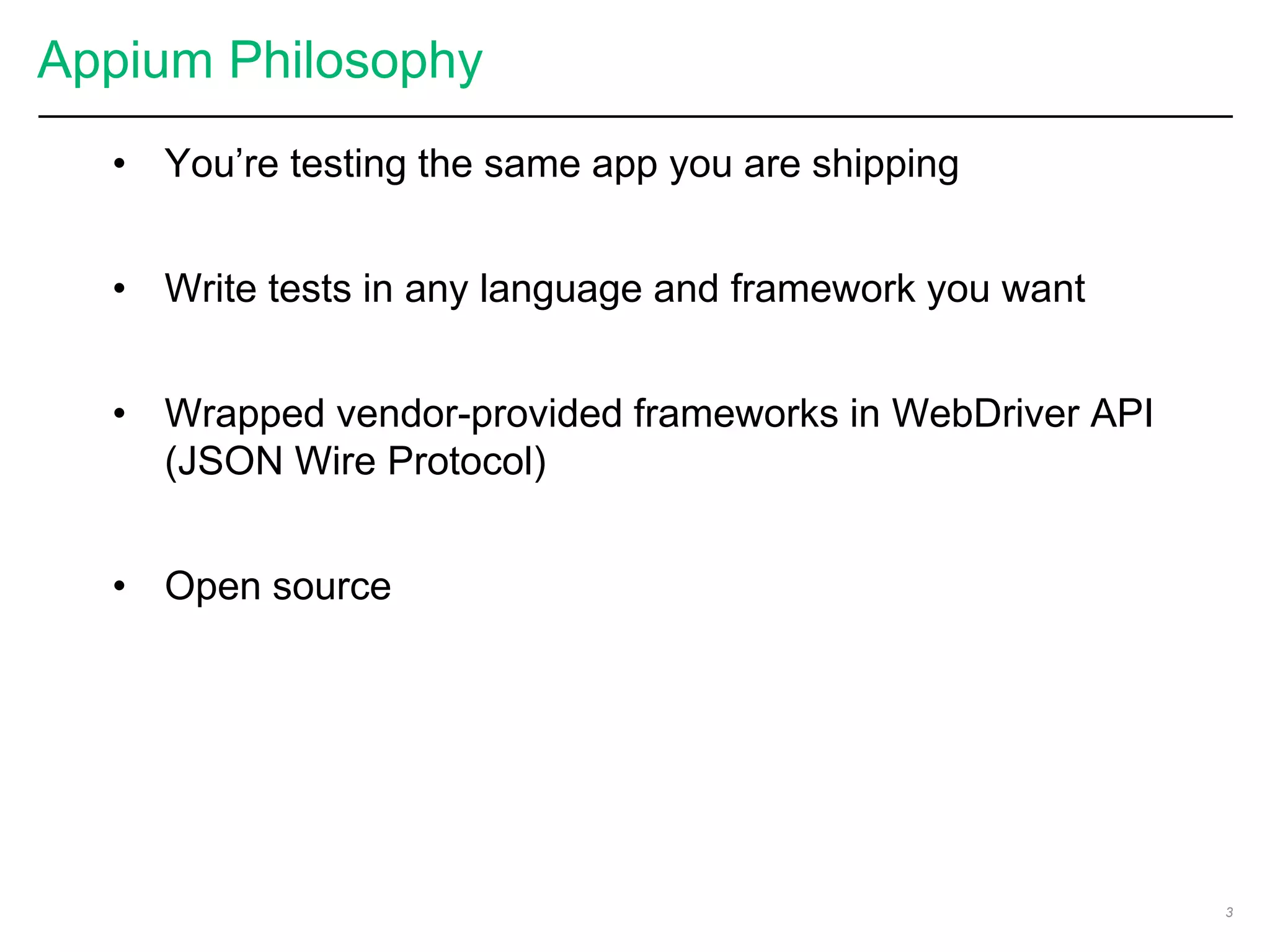 Mobile Automation Using Appium - vodQA Bangalore 2015 | PPT