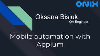 Mobile automation with Appium | PPT