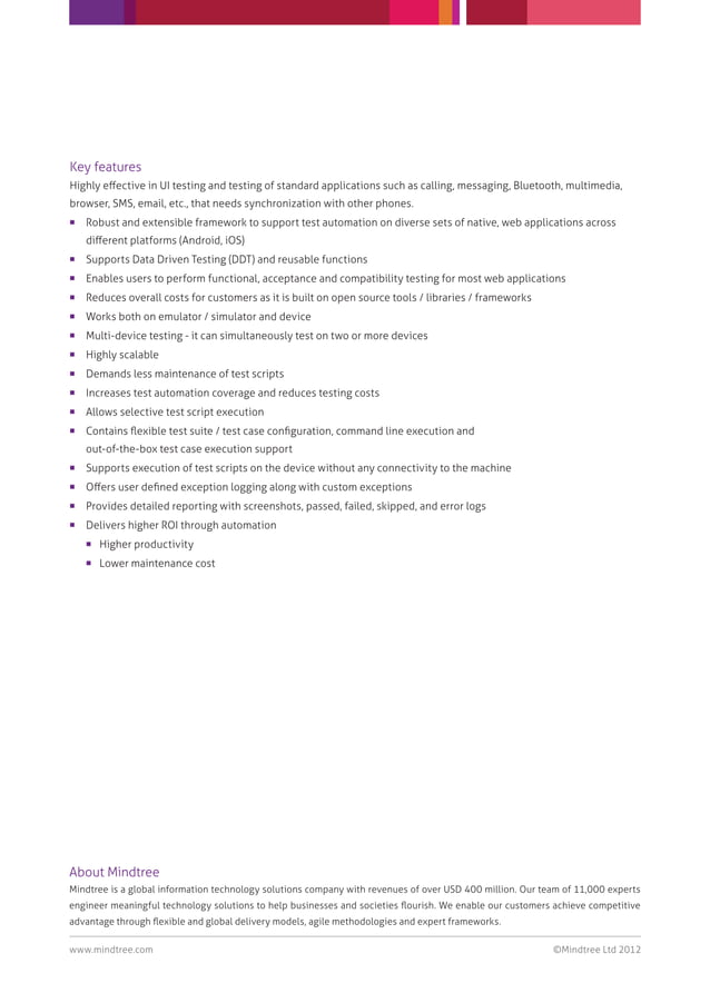 Mobile Automation Framework (MAF). | PDF | Operating Systems | Computer Software and Applications
