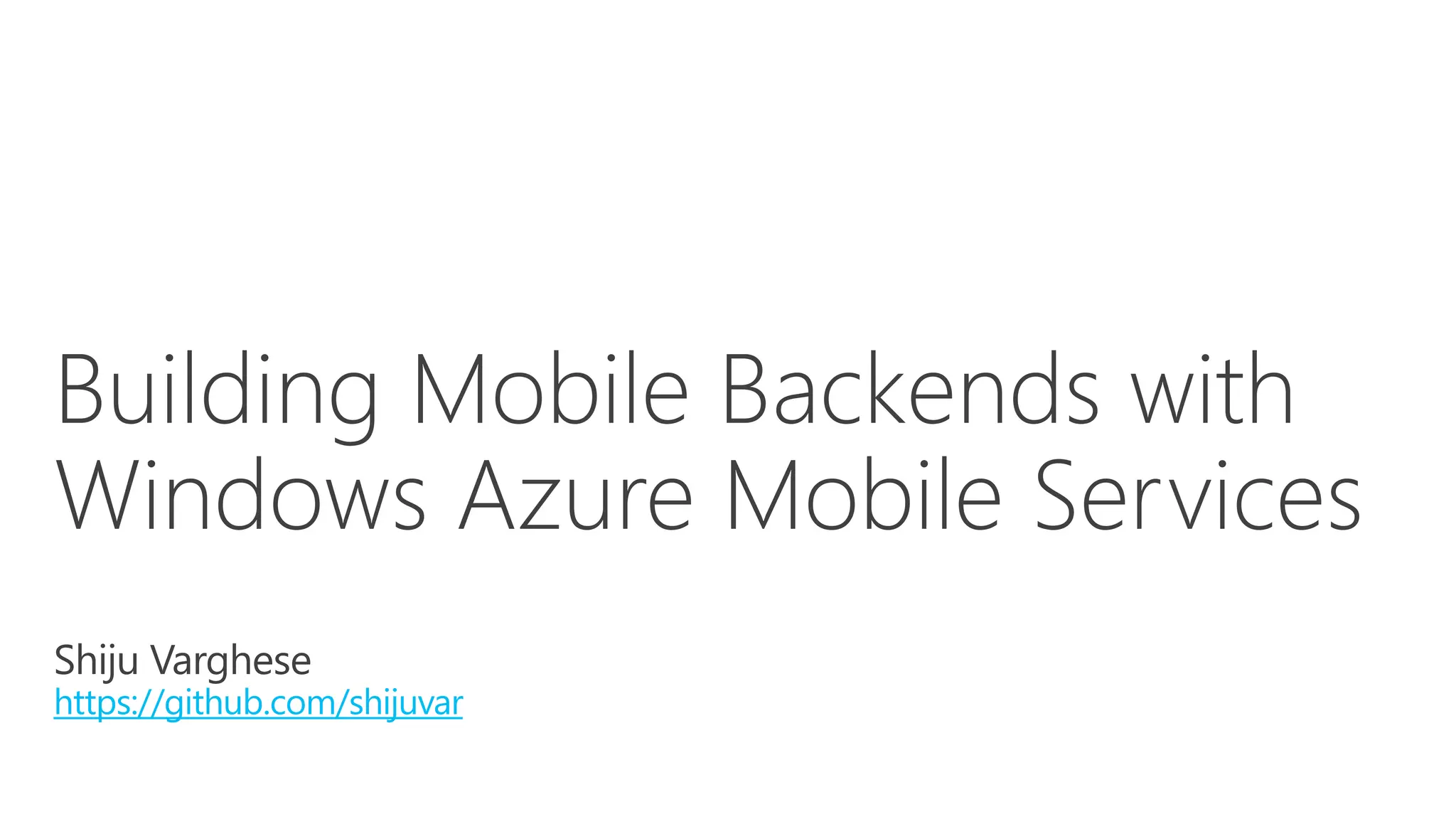 Windows Azure Mobile Services | PDF