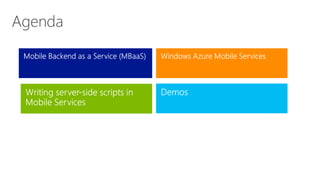 Windows Azure Mobile Services | PPT