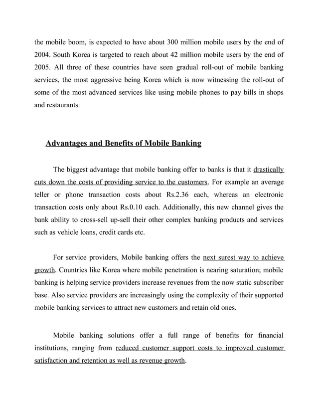 Mobile banking | PDF
