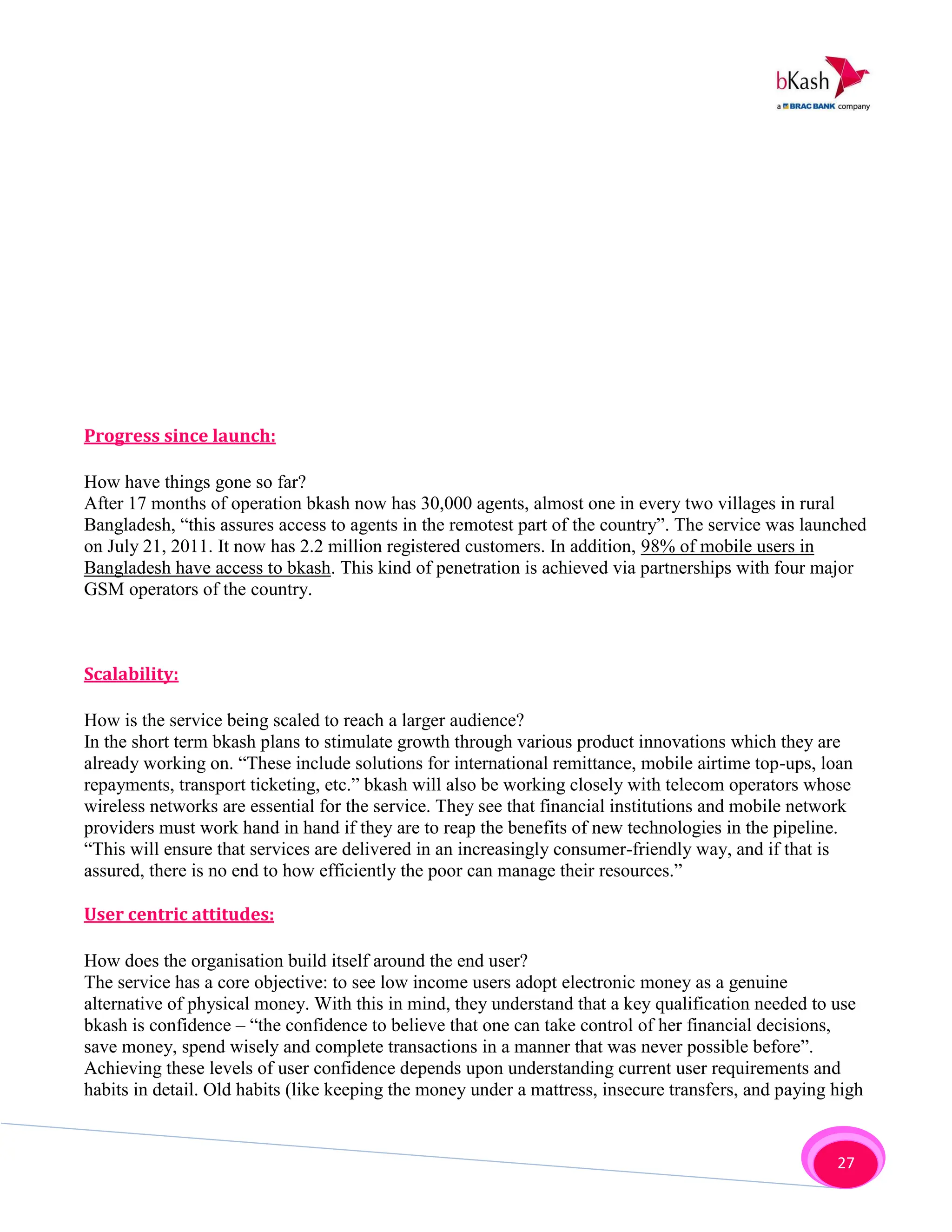 Mobile banking of bkash in Bangladesh.doc