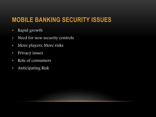 Future of Mobile Banking System | PPT