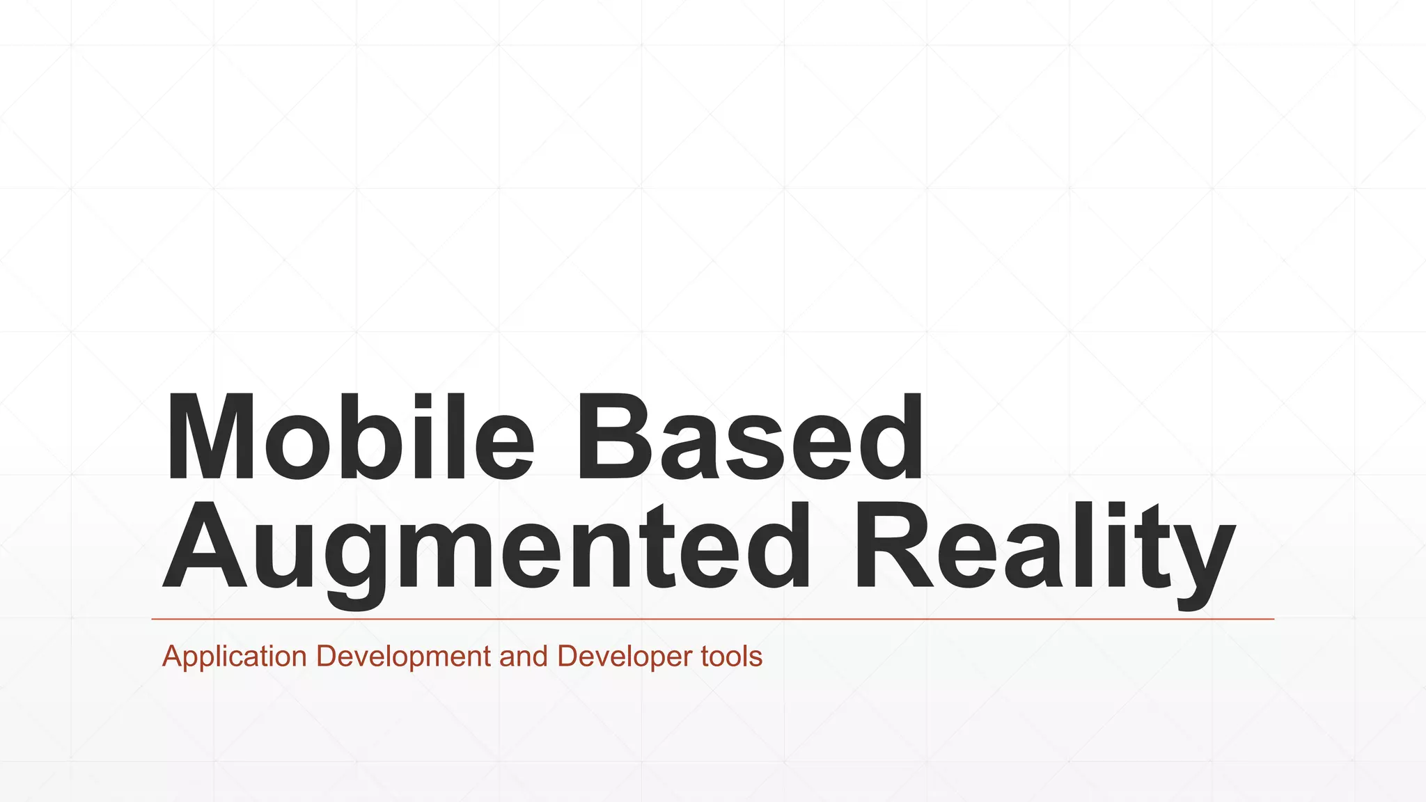 Mobile Based Augmented Reality Ppt