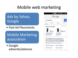 Mobile based marketing | PPTX | Smartphones | Consumer Electronics