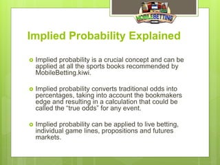 Sportsbetting tips-understanding probability | PPT