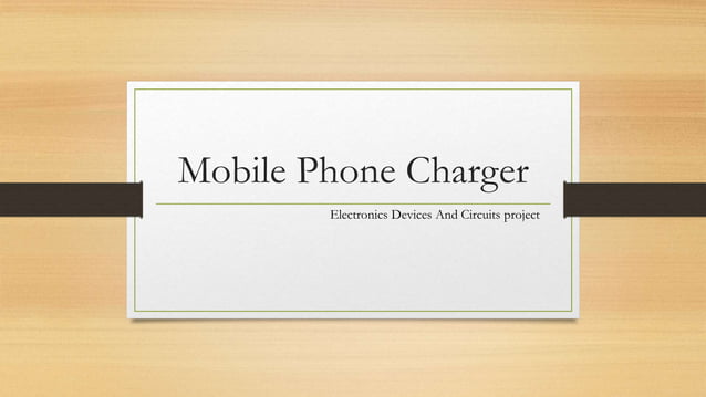 Mobile charger presentation | PPTX