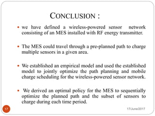 Mobile Charging in Wireless-Powered Sensor Networks: | PPT