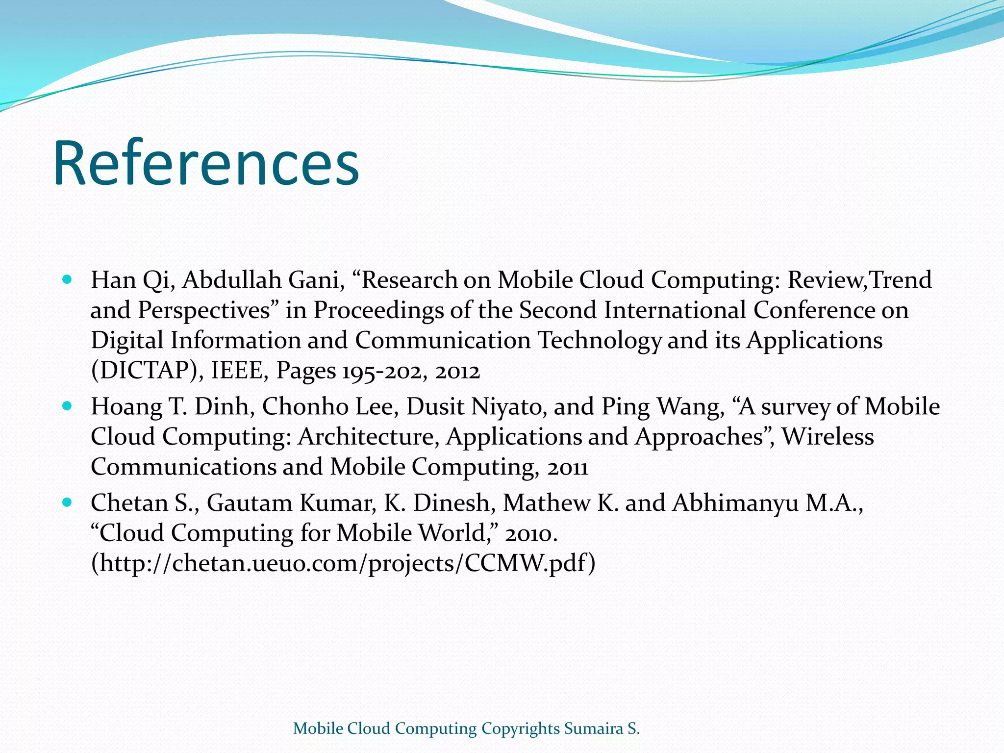 Mobile cloud computing | PPT