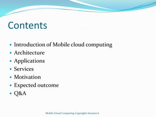 Mobile cloud computing | PPTX | Cloud Computing | Internet