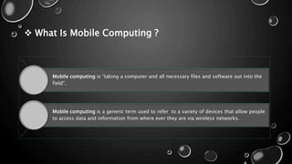 Mobile cloud computing | PPTX