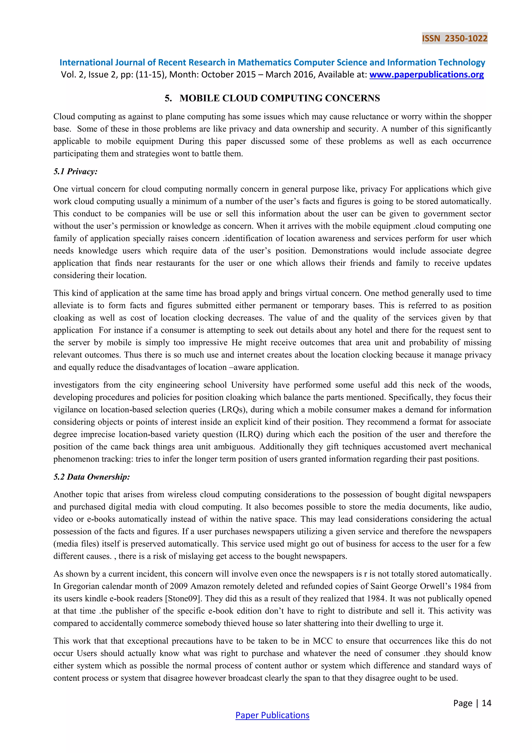 Mobile Cloud Computing | PDF