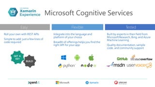 Mobile & Cognitive Services - Xamarin Experience 2017 | PPT